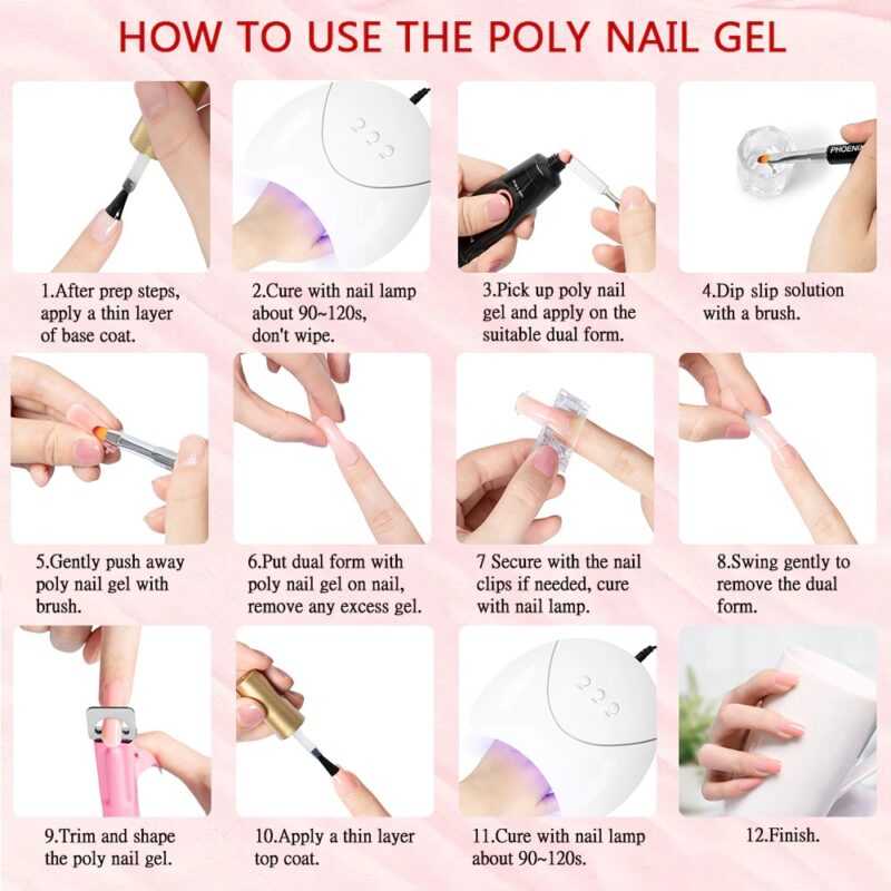 The SUP Desk Poly Nail Gel Kit Nail Gel UV Lamp Capsule - The SUP Desk